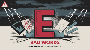 303 Bad Words that Start with the Letter E - Richmond Mom