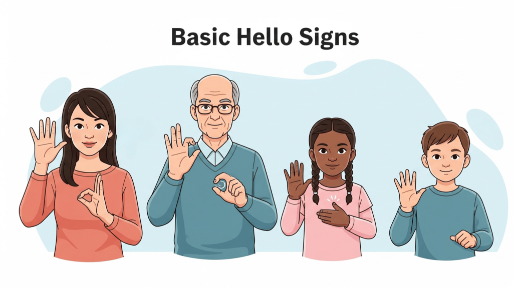 ASL Greetings: How to Sign Hello and Goodbye for Beginners - Richmond Mom